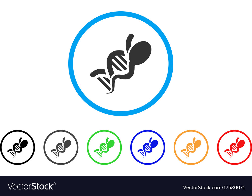 Genetics rounded icon Royalty Free Vector Image
