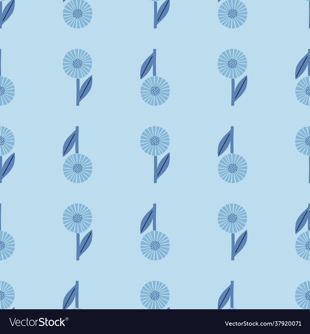 Nature botanic seamless pattern with hand drawn Vector Image