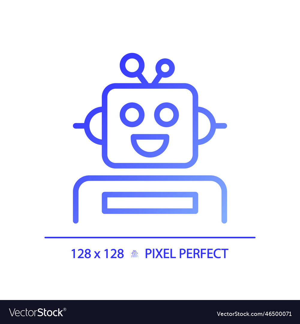 Robotics and stem pixel perfect gradient linear Vector Image