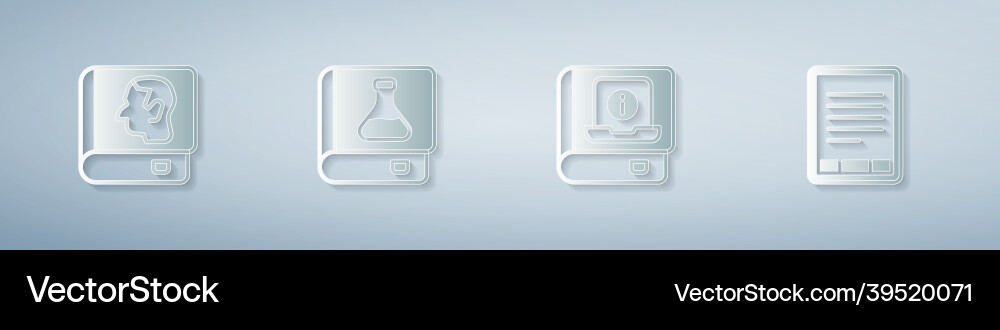 Set law book chemistry user manual and e-book Vector Image