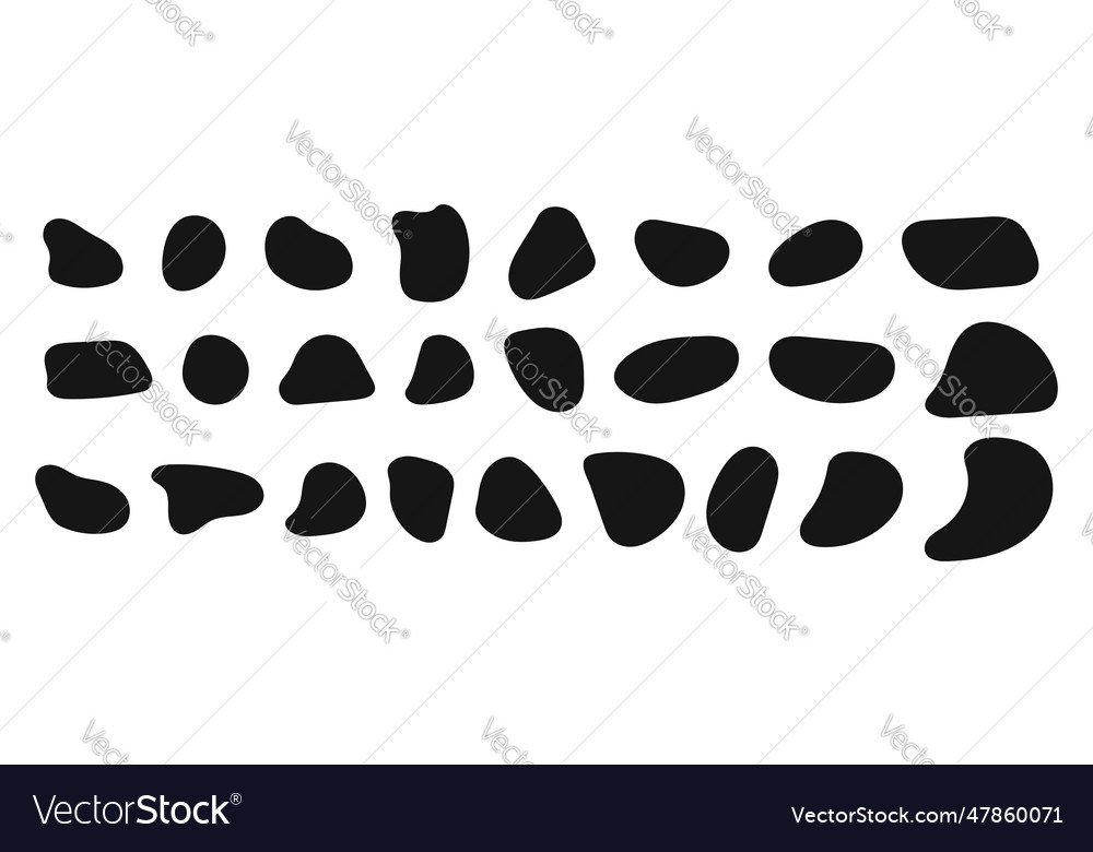 Set of irregular shapes organic blobs liquid Vector Image