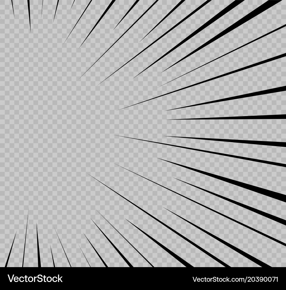 Set of isolated speed lines the effect Royalty Free Vector