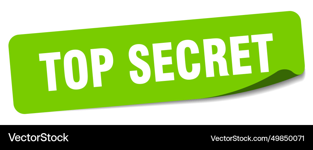 Top secret sticker top secret label Royalty Free Vector