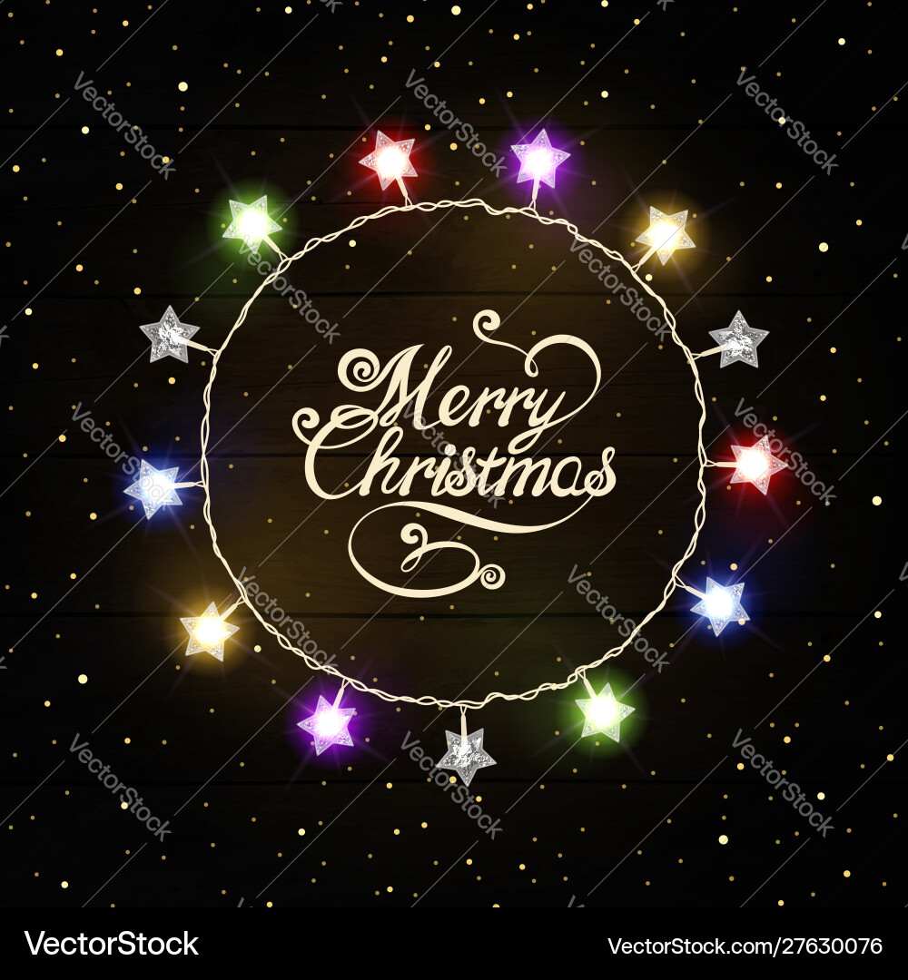 Christmas greeting background with colorful Vector Image
