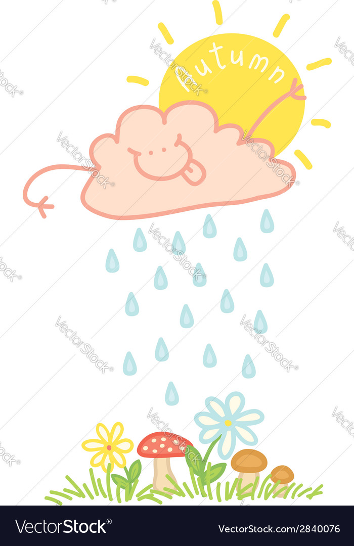 Cloud autumn Royalty Free Vector Image - VectorStock