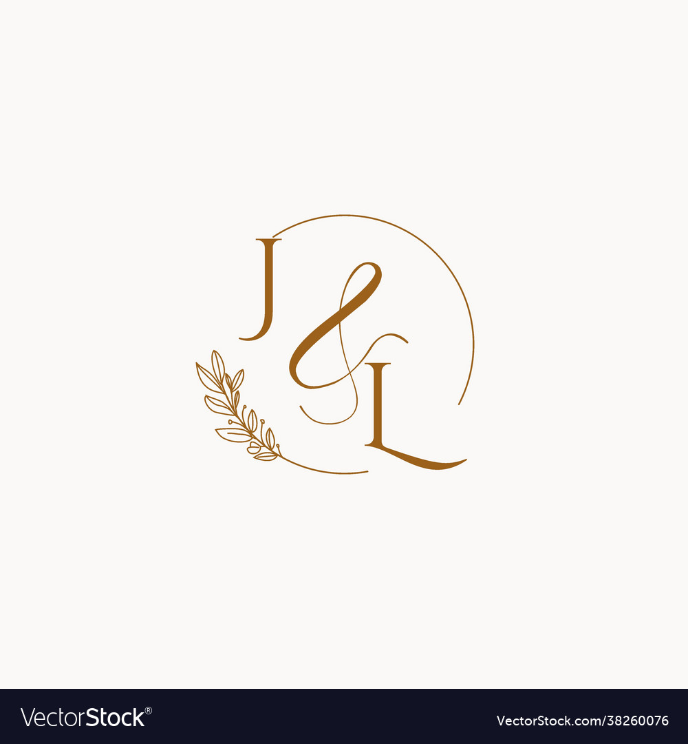 Jl initial wedding monogram logo Royalty Free Vector Image Jl initial wedding monogram logo Royalty Free Vector Image