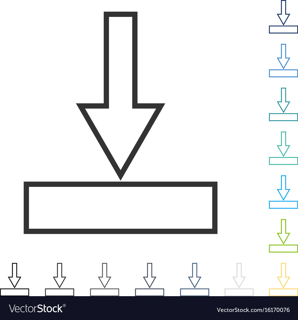 Push down icon Royalty Free Vector Image - VectorStock