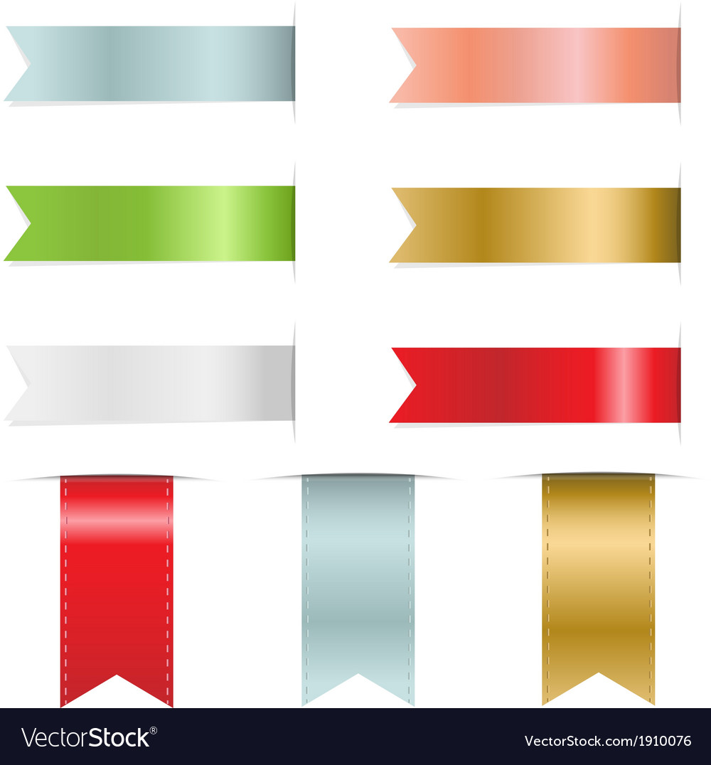 Ribbons set Royalty Free Vector Image - VectorStock
