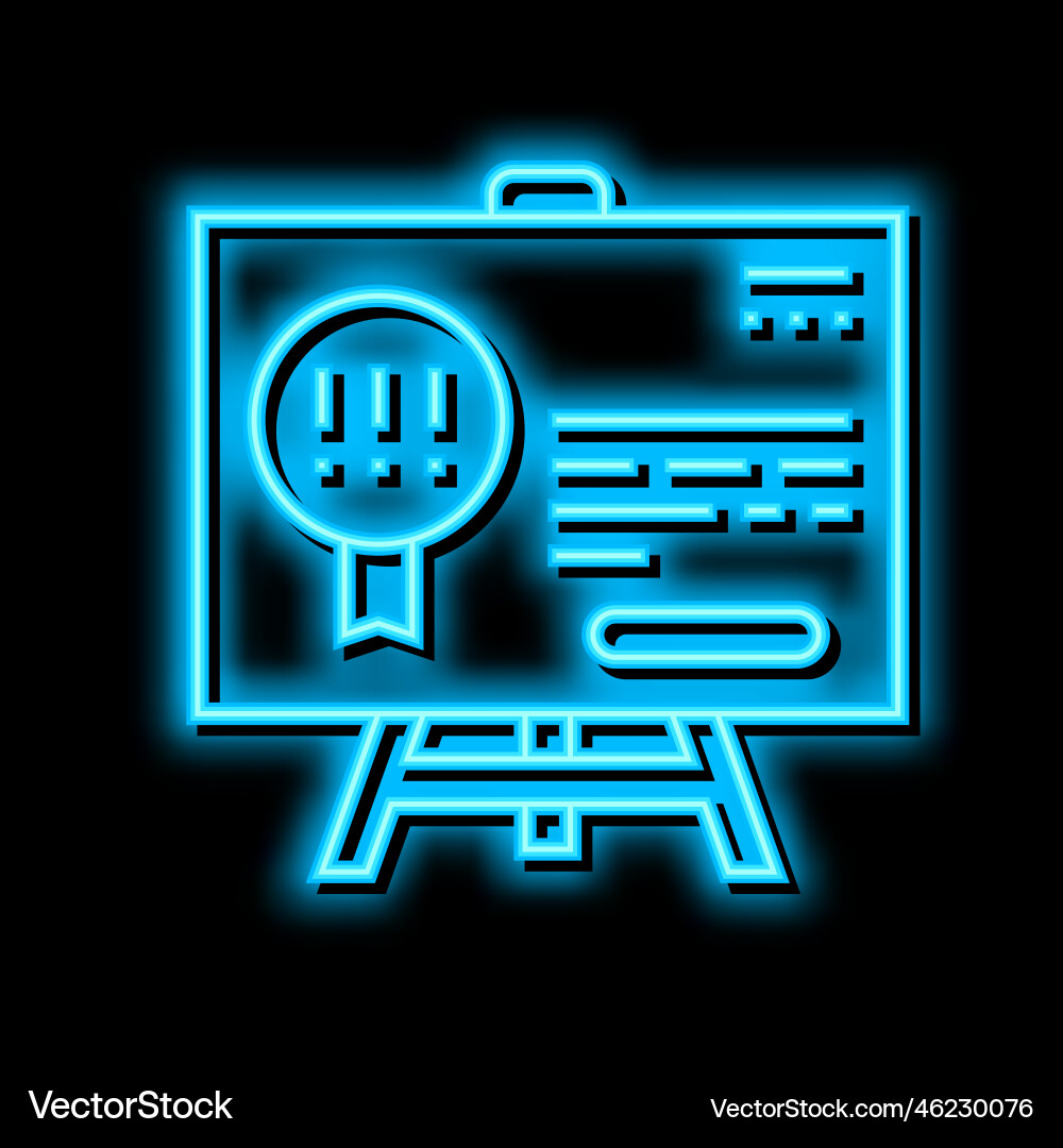 Rule company neon glow icon Royalty Free Vector Image