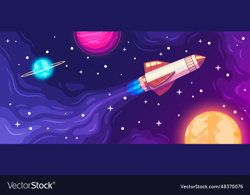 Space exploration poster Royalty Free Vector Image