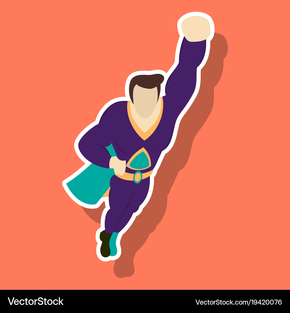 Superhero cartoon icon with superman Royalty Free Vector