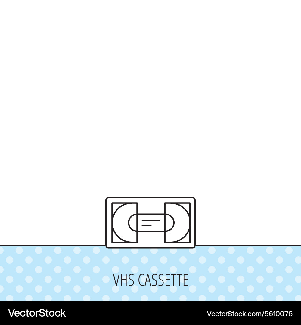 Video cassette icon vhs tape sign Royalty Free Vector Image