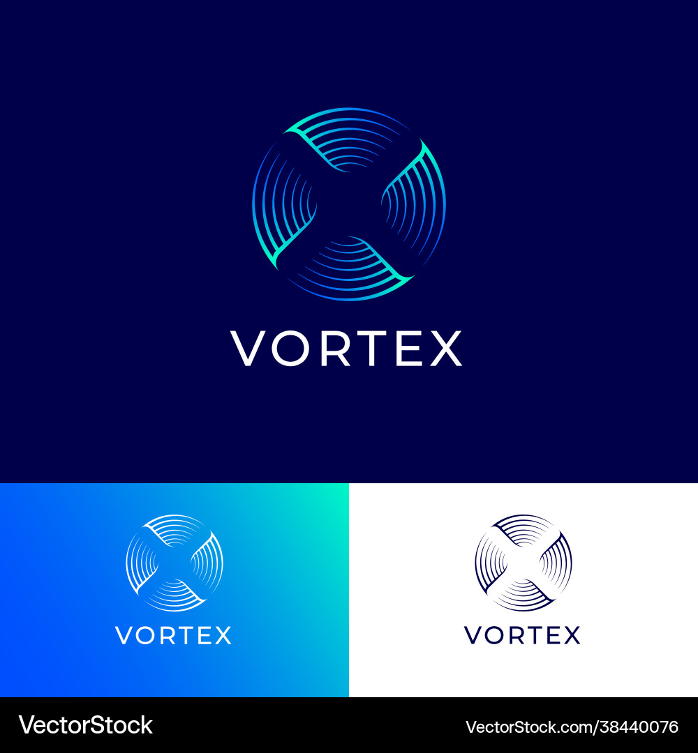 Vortex symbol letter x like hurricane spiral Vector Image