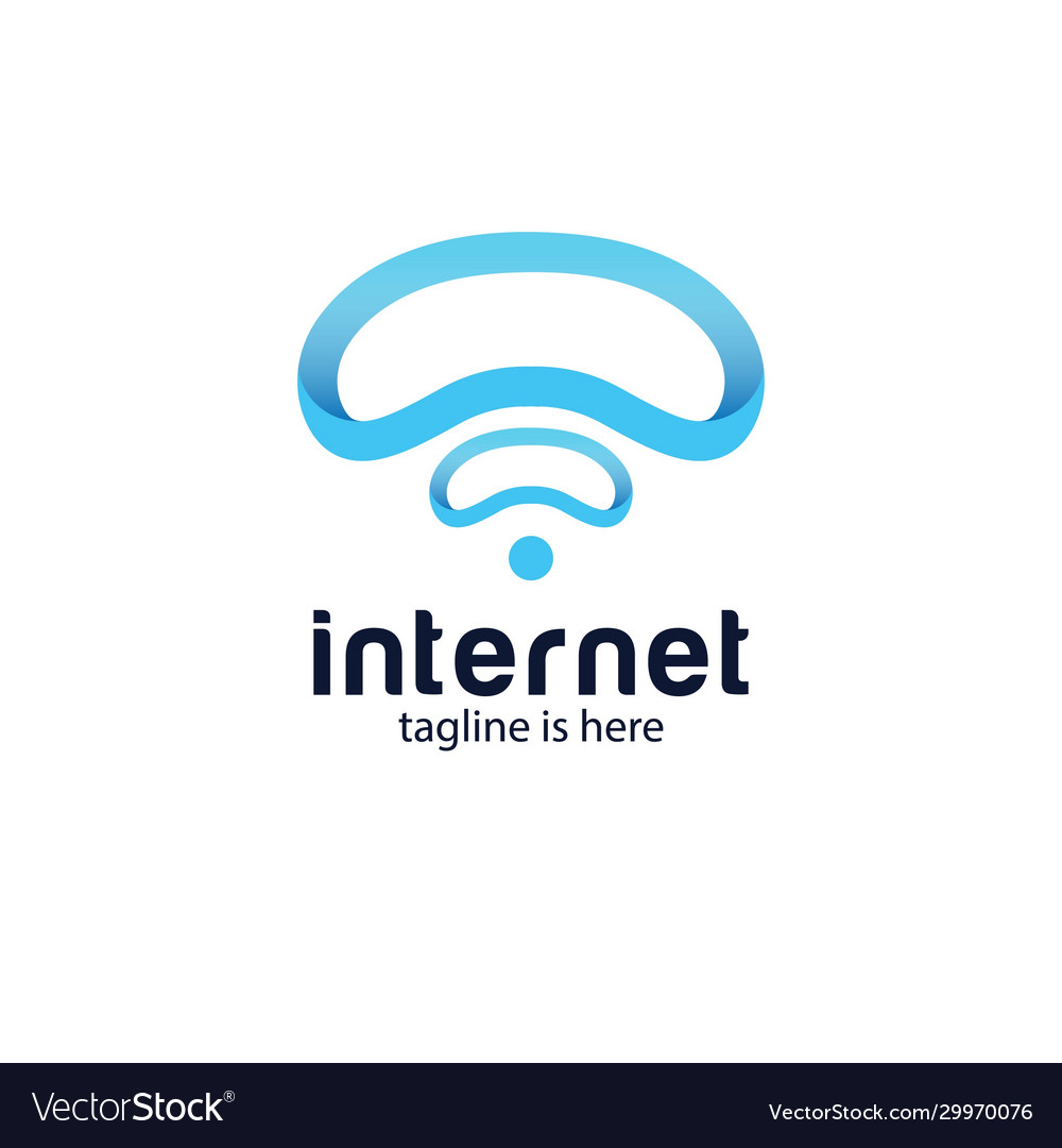 Wave internet logo Royalty Free Vector Image - VectorStock