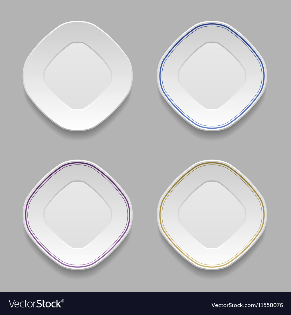 White squared plates Royalty Free Vector Image