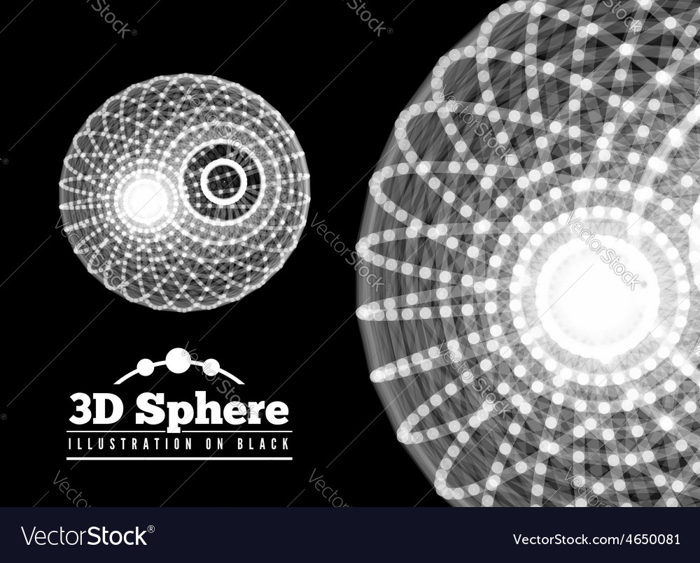 Abstract sphere from connected dots with lines Vector Image