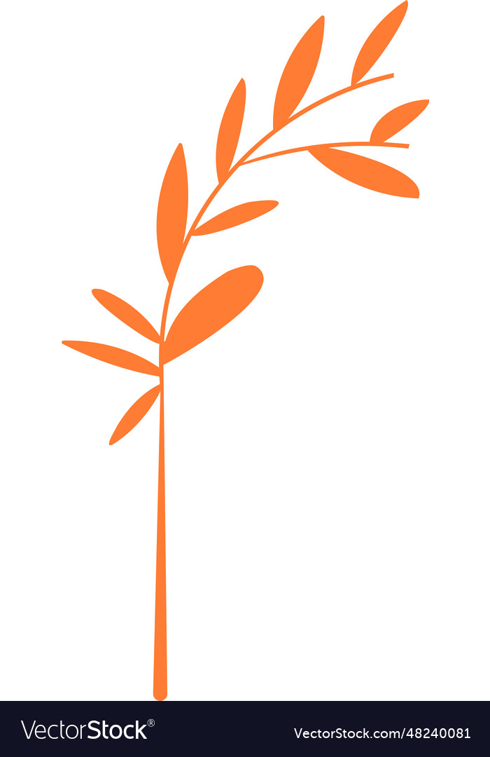 Branch with leaves Royalty Free Vector Image - VectorStock