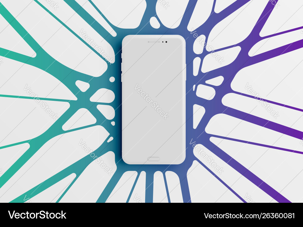 Colorful smartphone template for advertising Vector Image