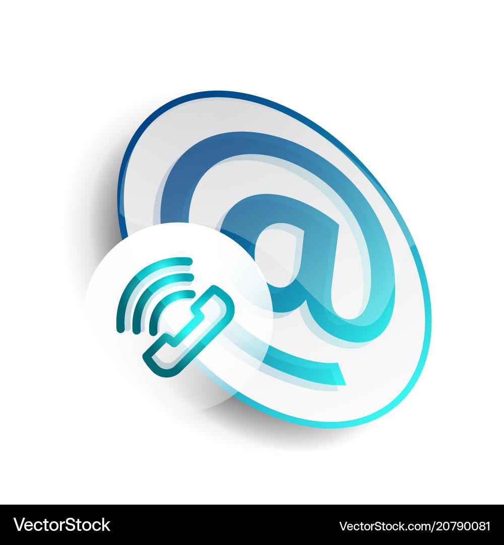 Phone button call support idea Royalty Free Vector Image