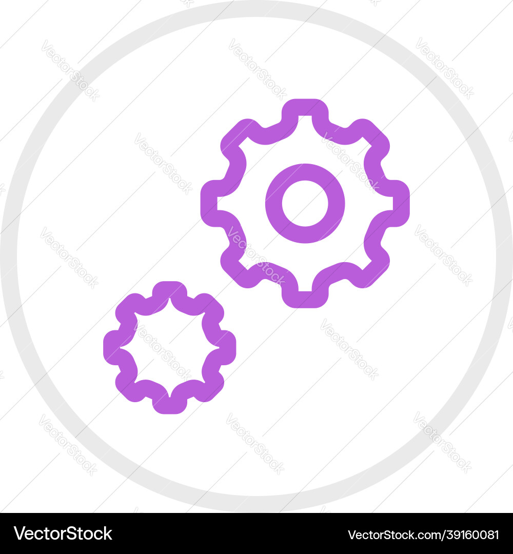 Purple gear on a white background Royalty Free Vector Image