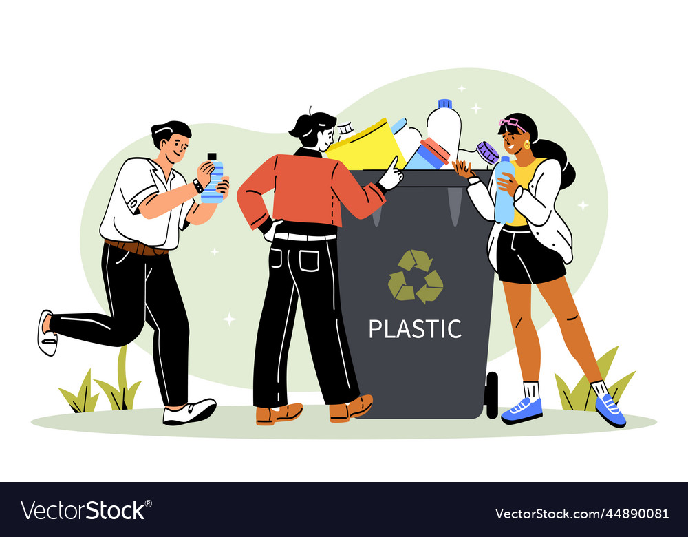 Recycling garbage concept Royalty Free Vector Image