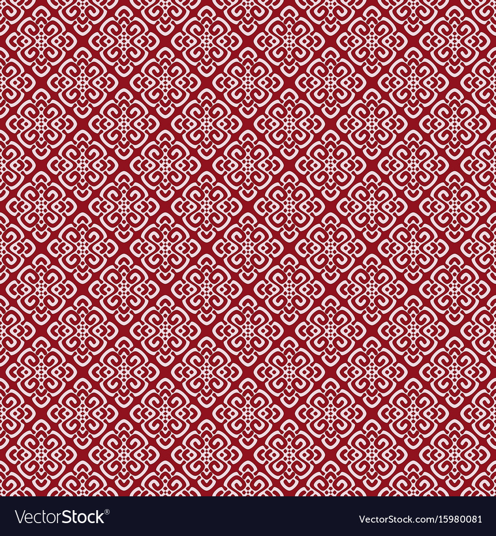 Red damask pattern Royalty Free Vector Image - VectorStock