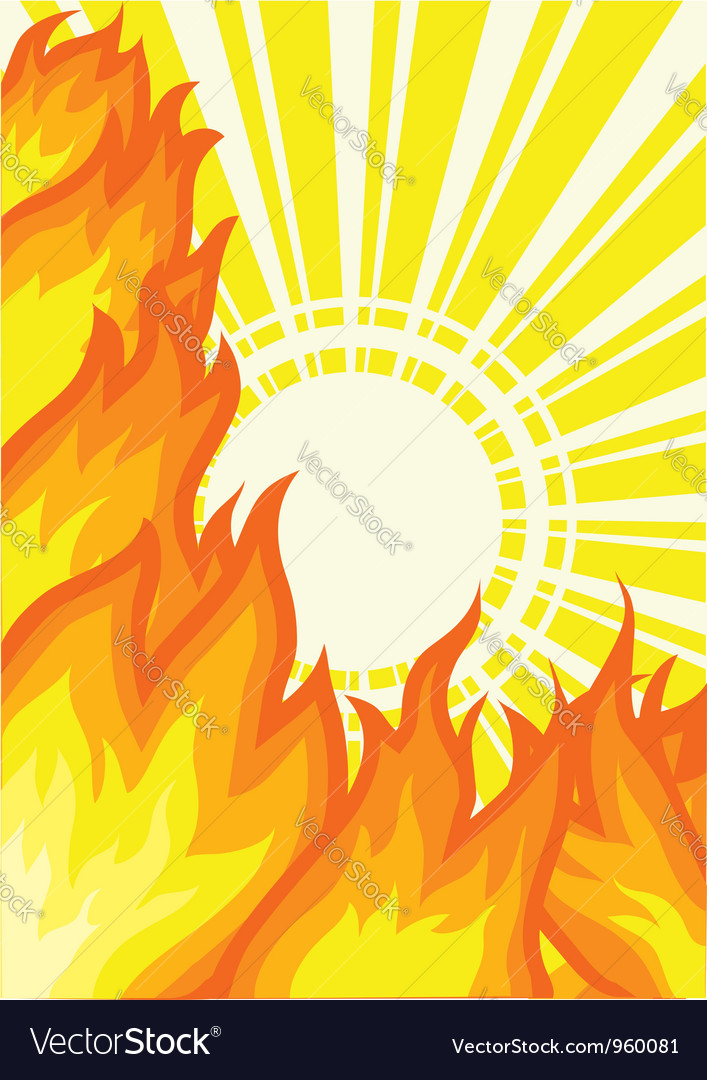 Sunlight fire background Royalty Free Vector Image