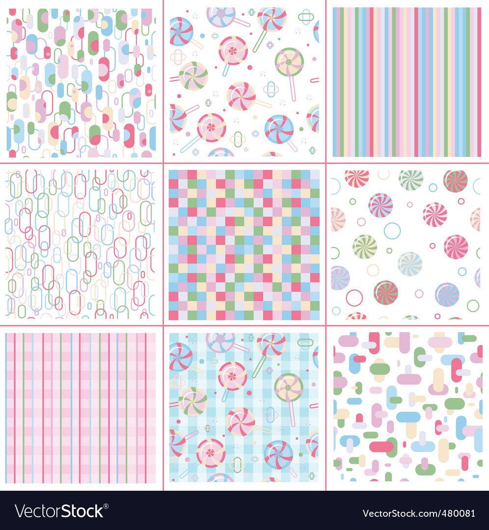 Sweet patterns Royalty Free Vector Image - VectorStock