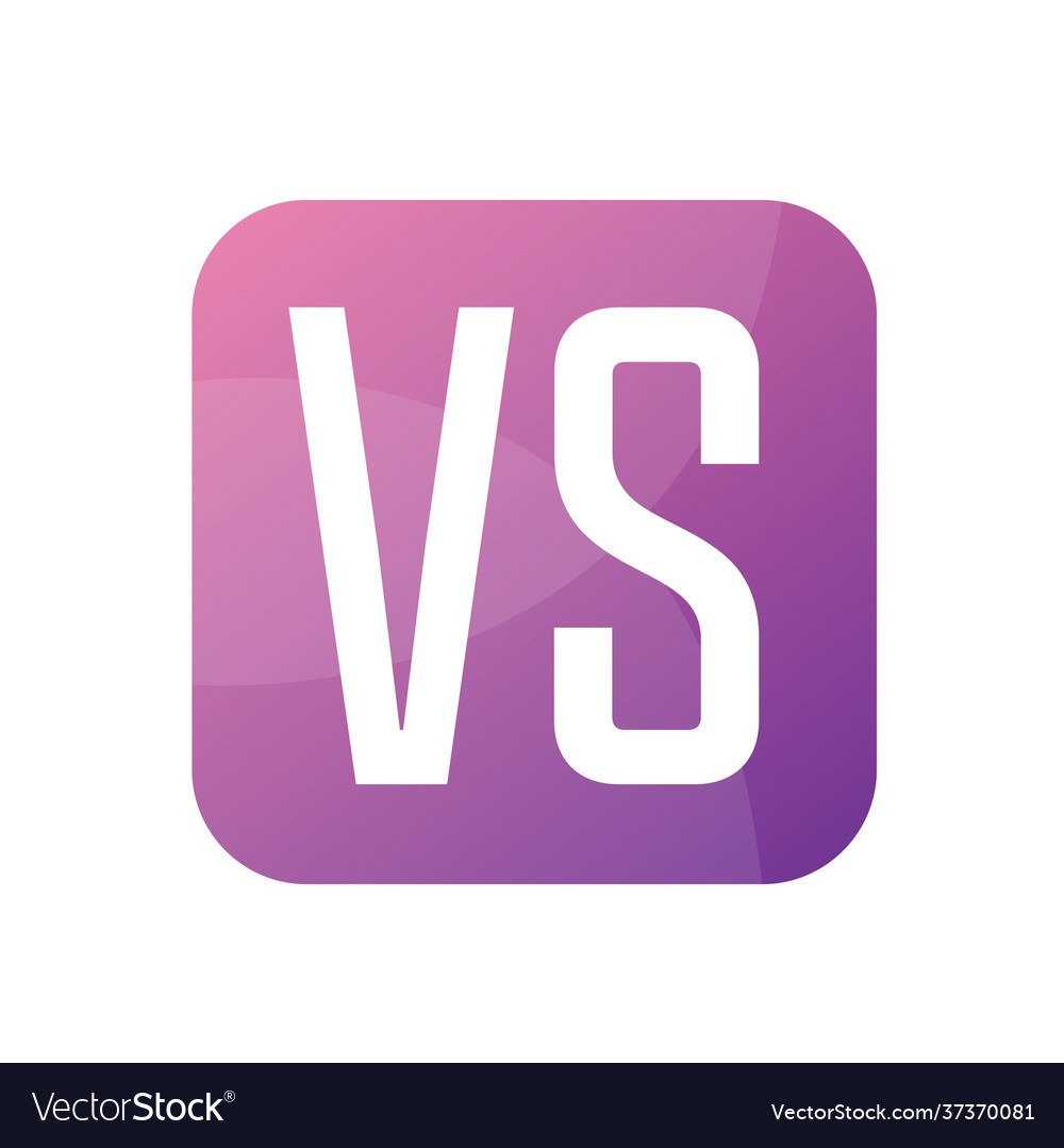 Vs letter logo design with simple style Royalty Free Vector