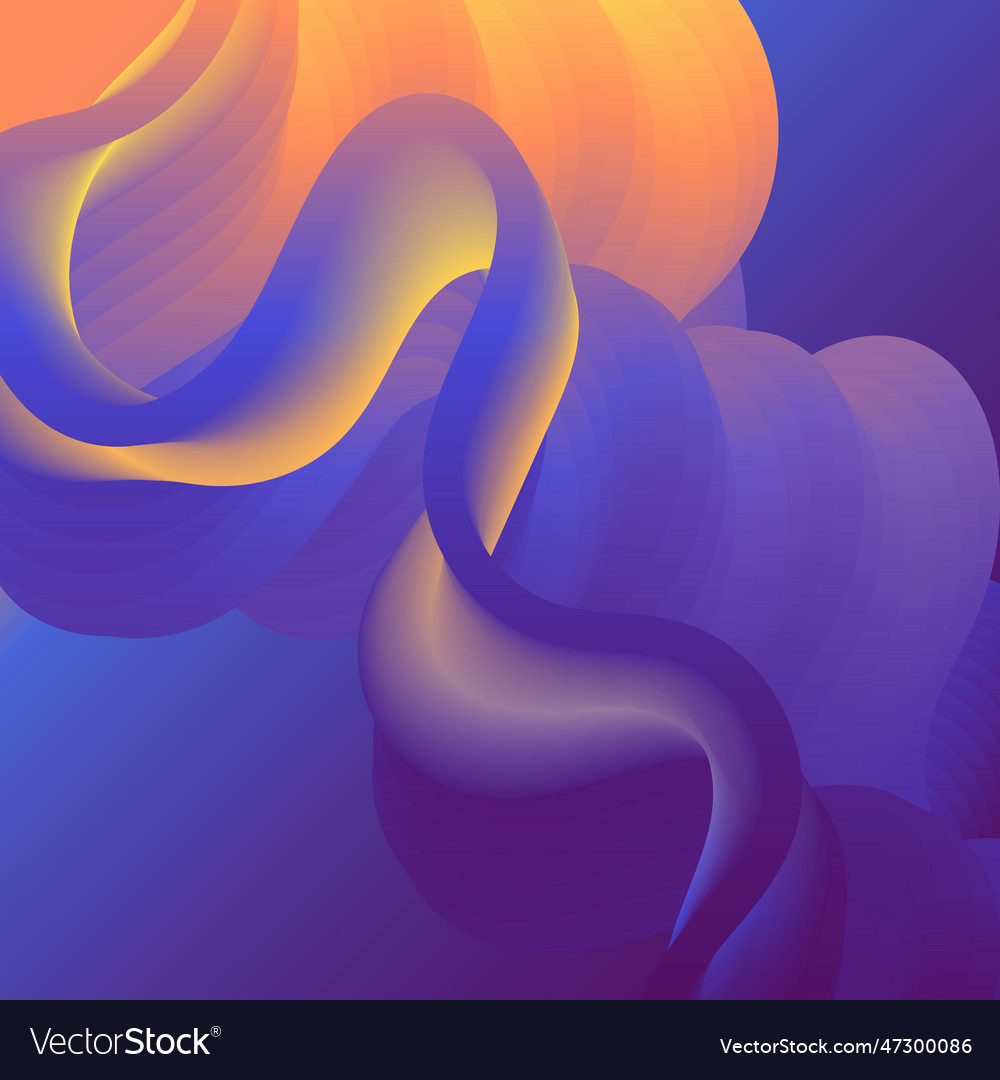 3d wave abstract wave pattern colorful wave Vector Image