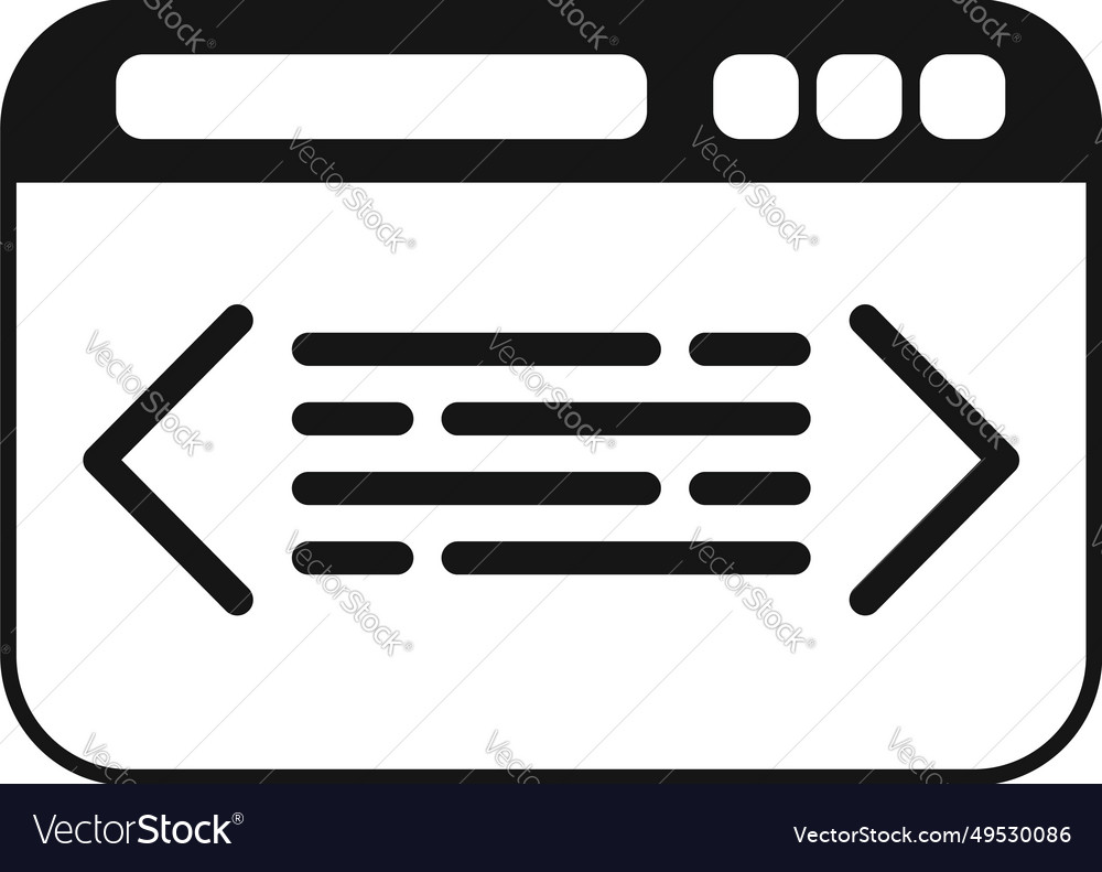 Api icon simple develop code Royalty Free Vector Image Api icon simple develop code Royalty Free Vector Image