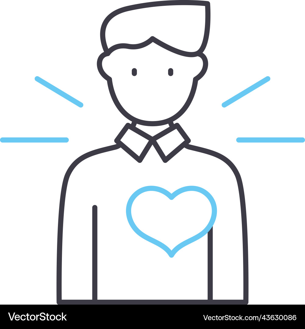 Believe line icon outline symbol Royalty Free Vector Image