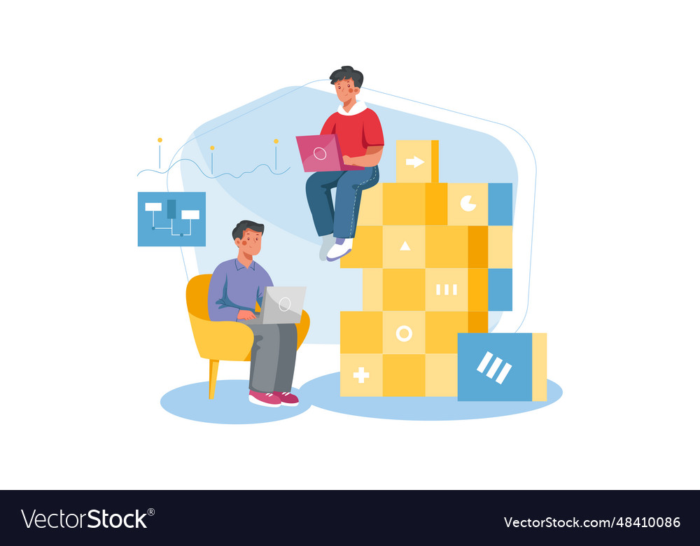 Big data processing Royalty Free Vector Image - VectorStock