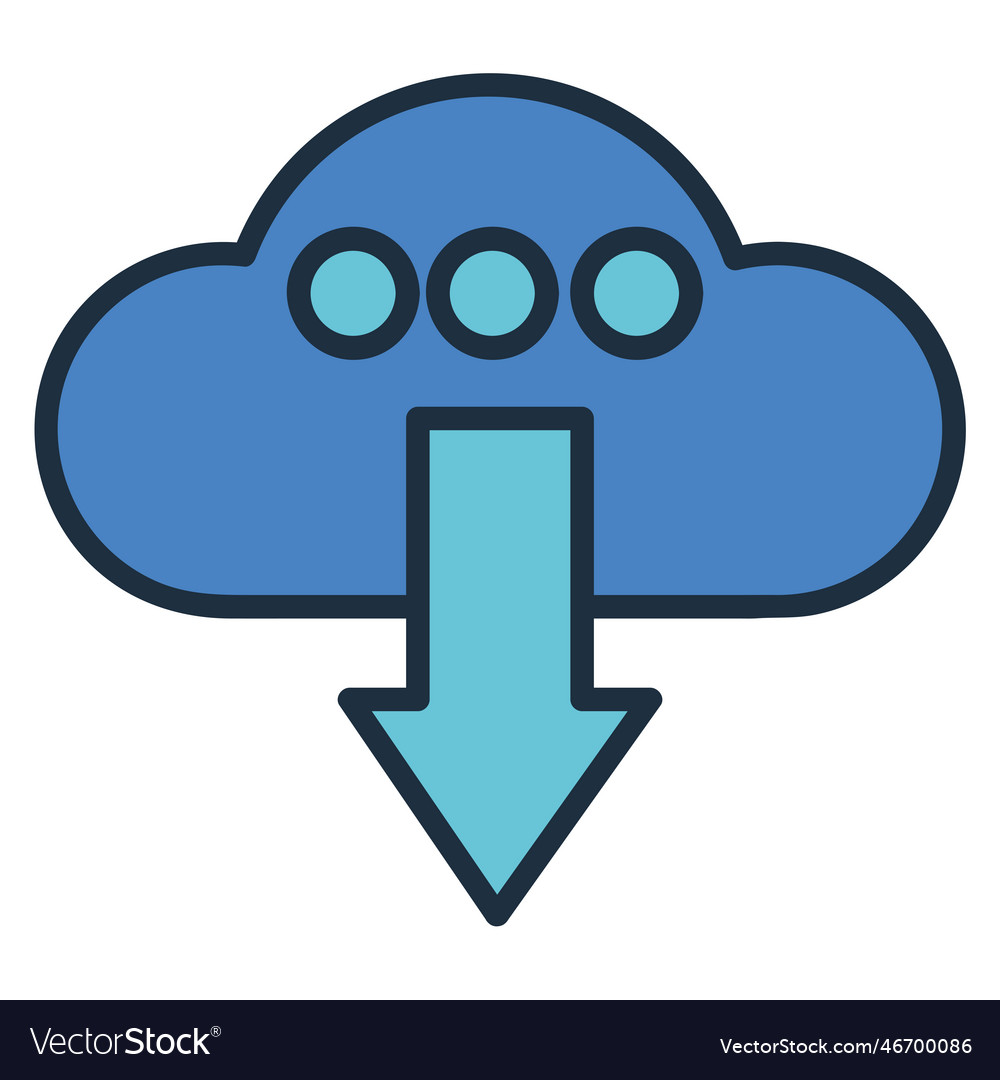 Cloud computing technology data network server Vector Image