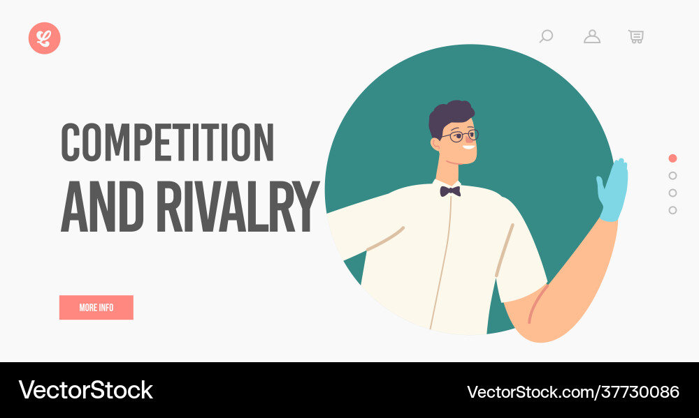 Competition and corporate rivalry landing page Vector Image