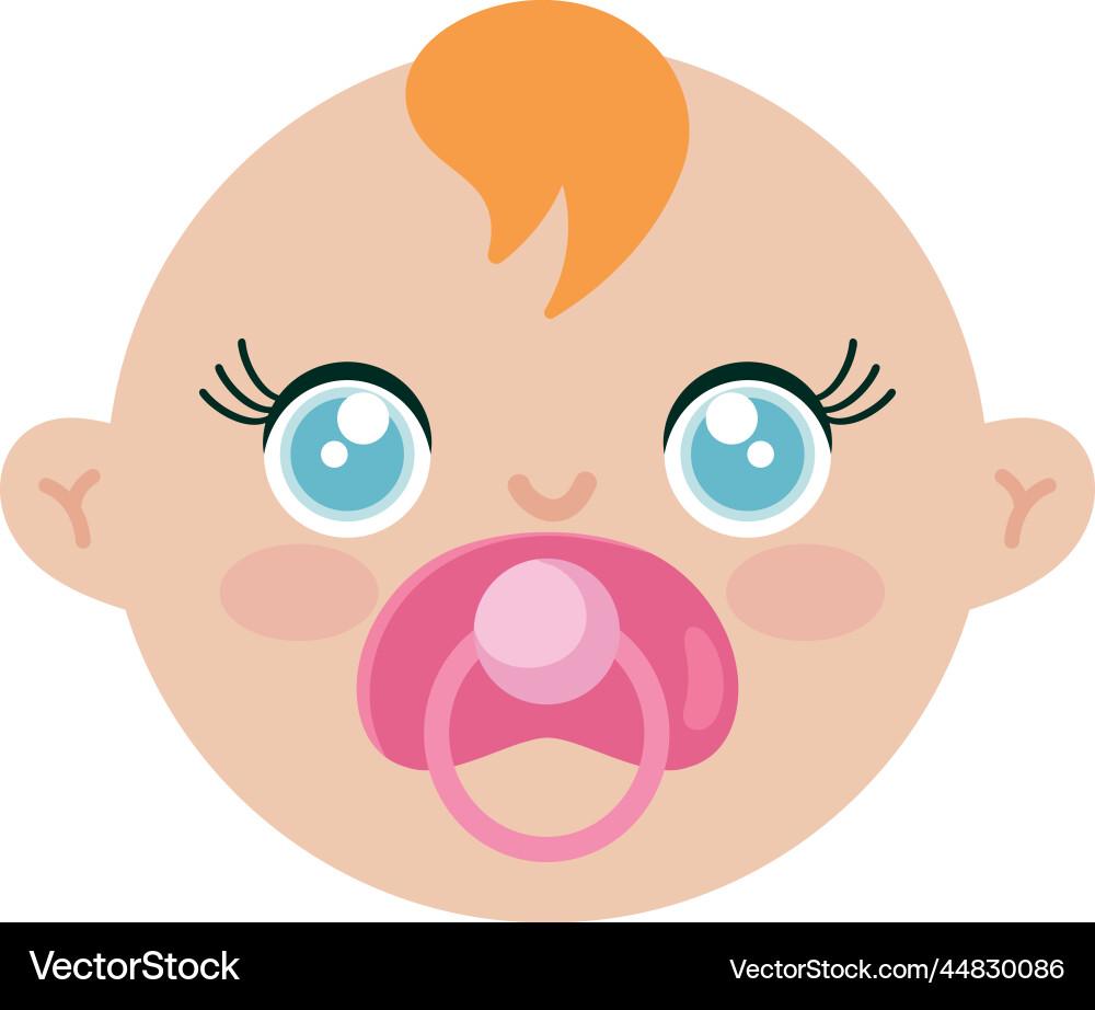 Cute baby girl Royalty Free Vector Image - VectorStock