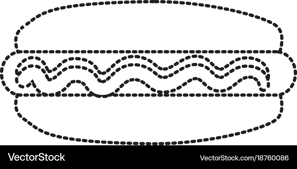 Hot dog fast food Royalty Free Vector Image - VectorStock
