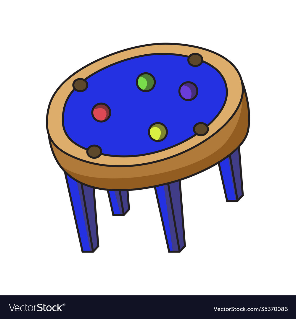 Pool table circle pool table variation Royalty Free Vector