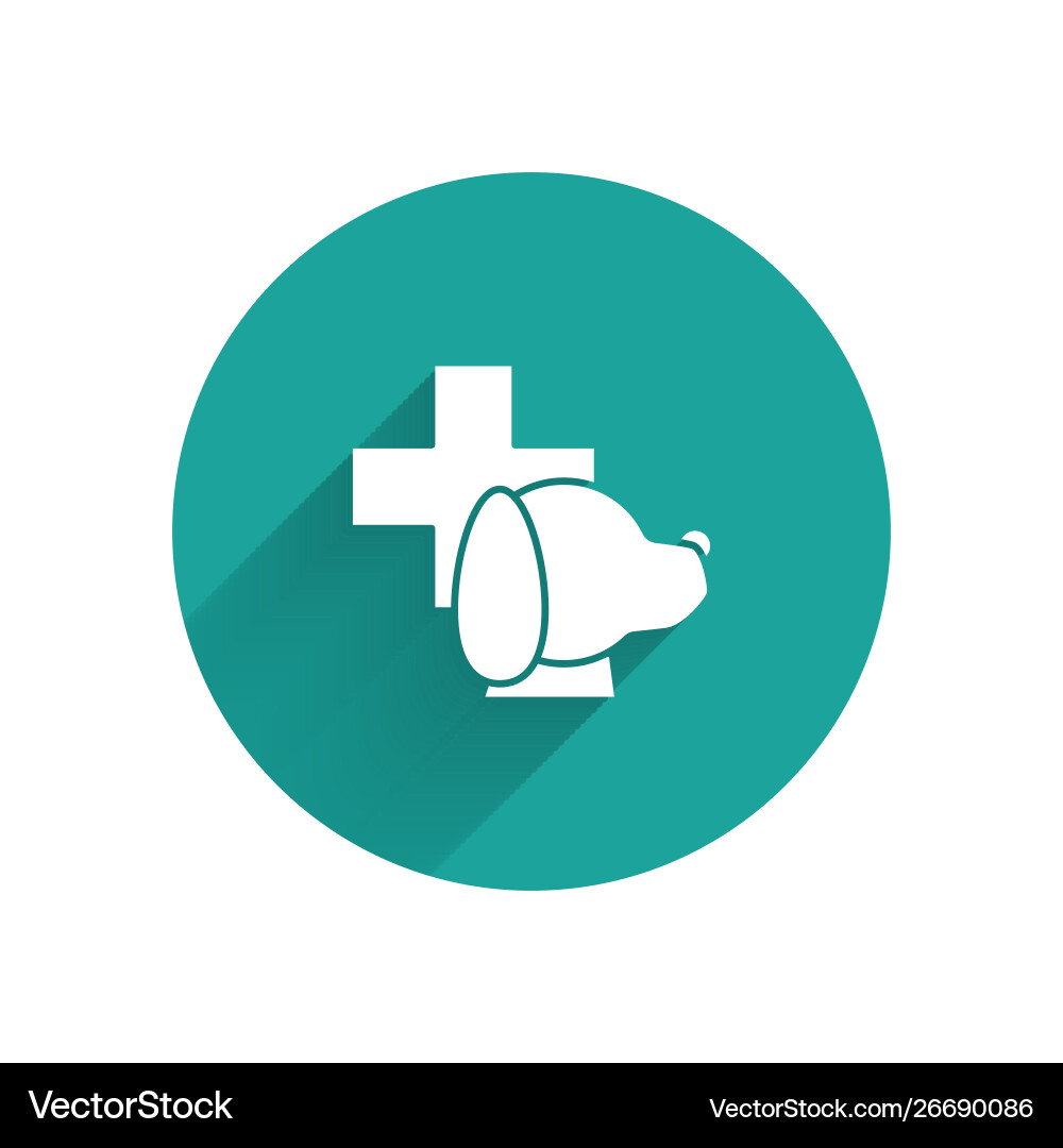 White veterinary clinic symbol icon isolated Vector Image