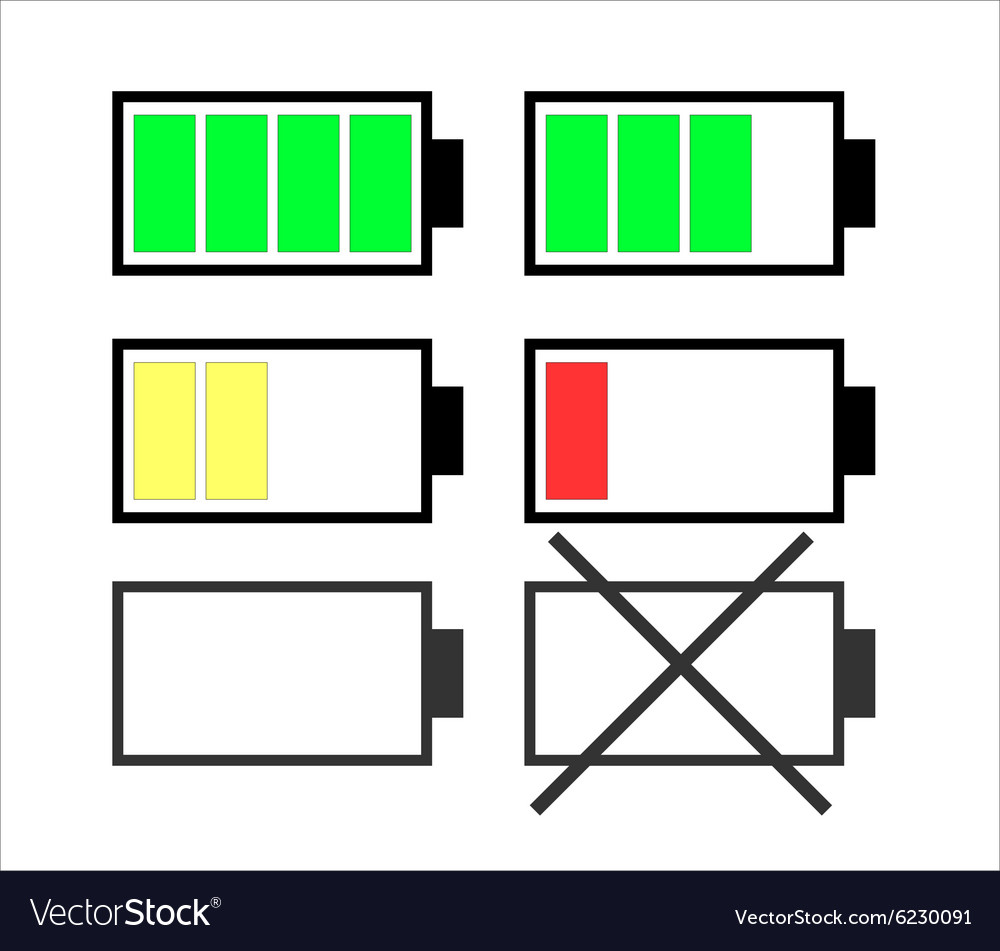 Battery charge level Royalty Free Vector Image