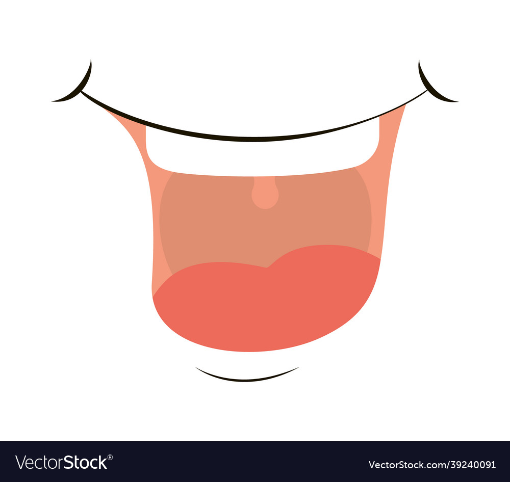 Cartoon smile mouth Royalty Free Vector Image - VectorStock