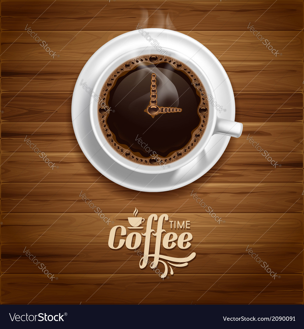 Coffee time Royalty Free Vector Image - VectorStock