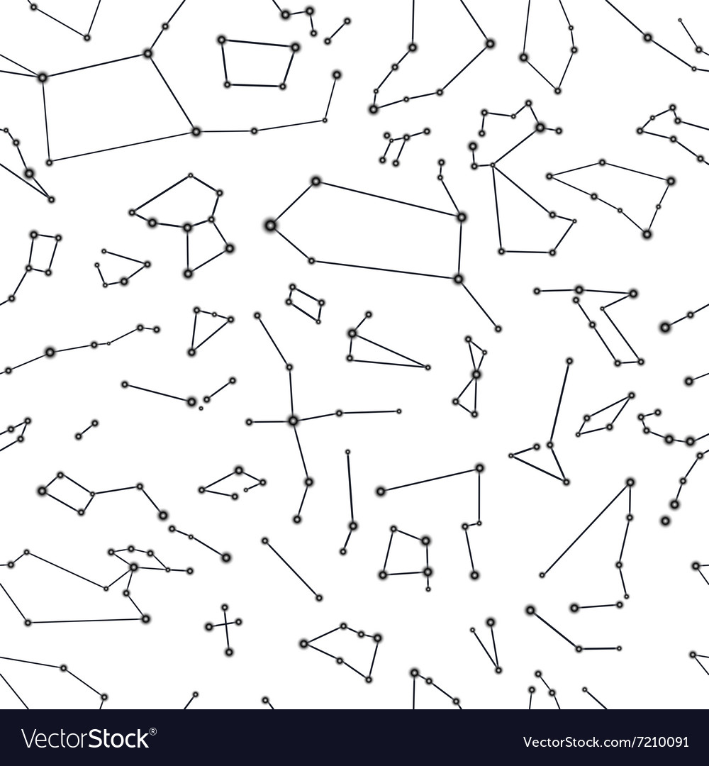 Constellations on white pattern Royalty Free Vector Image
