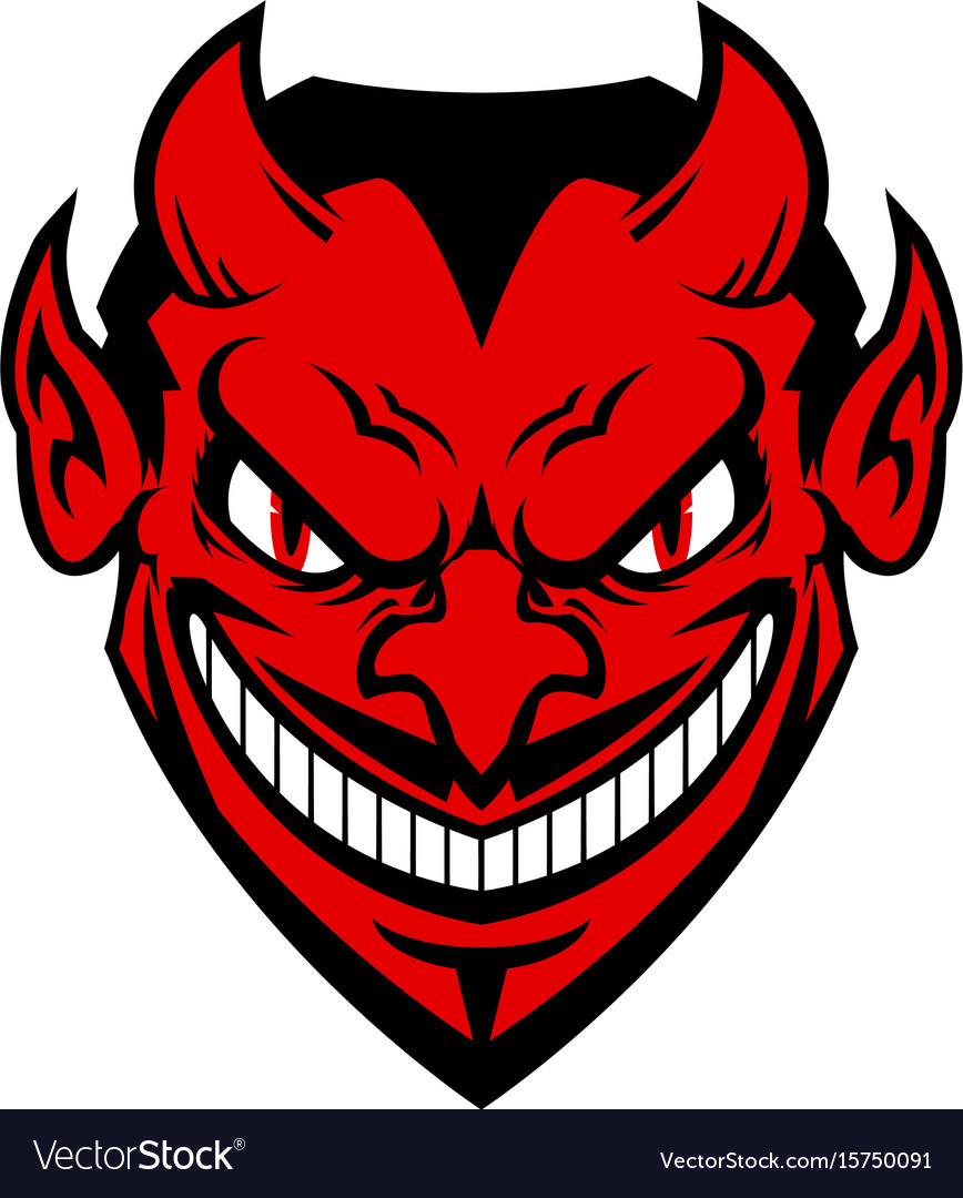 Devil face Royalty Free Vector Image - VectorStock