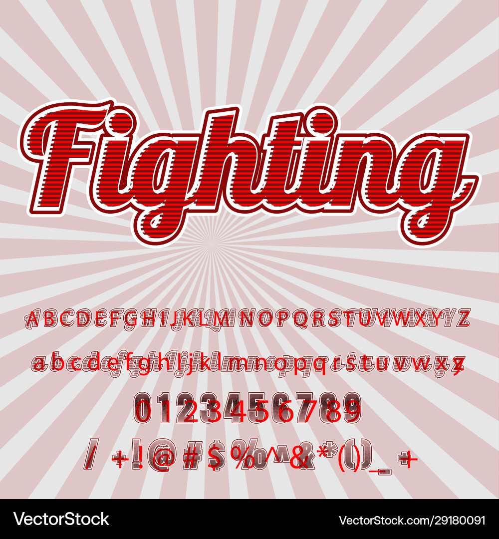 Display font design with linealphabet character Vector Image