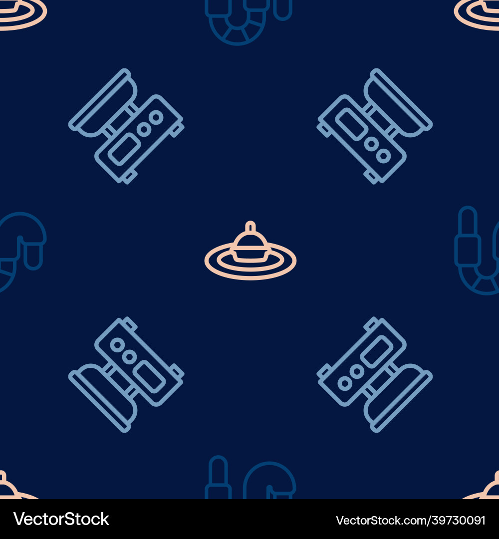 Set line worm electronic scales and fishing float Vector Image