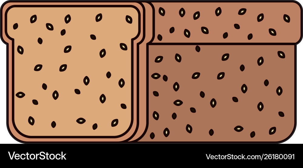 Sliced bread integral healthy food Royalty Free Vector Image