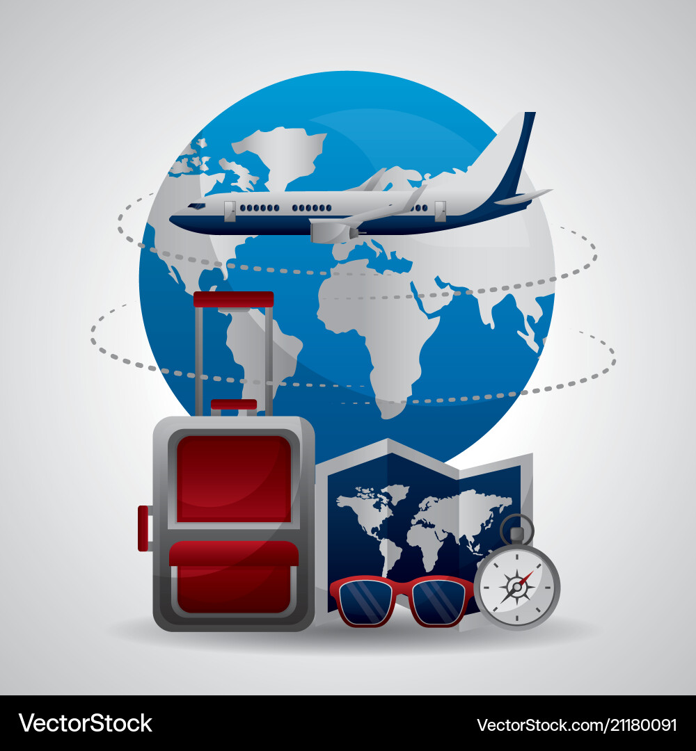 Travel around the word Royalty Free Vector Image