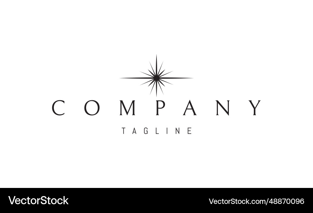 A logo with an abstract image of shining Vector Image