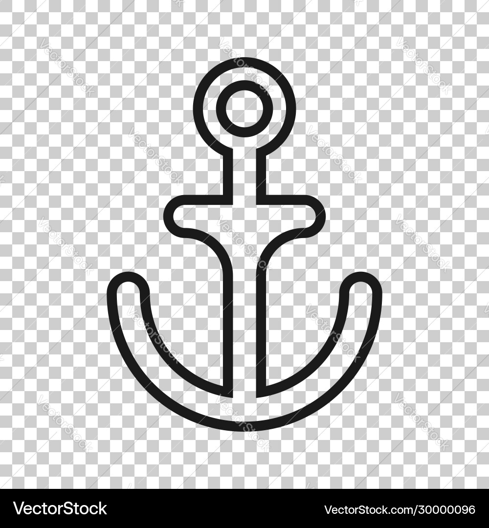 Boat anchor icon in flat style vessel hook on Vector Image
